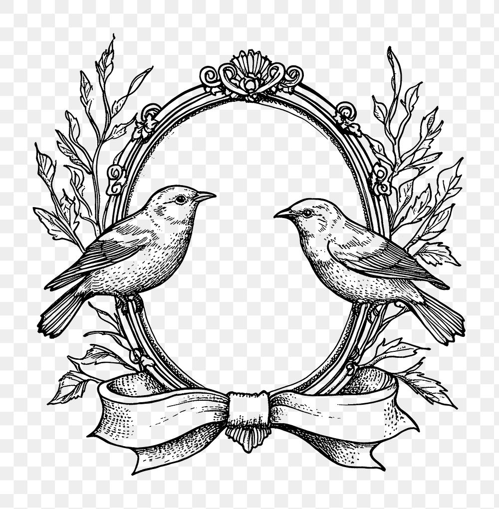 PNG Oval Frame ribbon bow | Free PNG - rawpixel