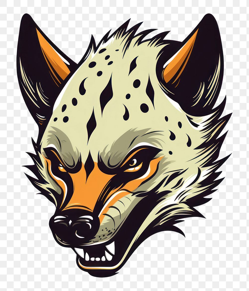 PNG Hyena face retro logo | Free PNG - rawpixel