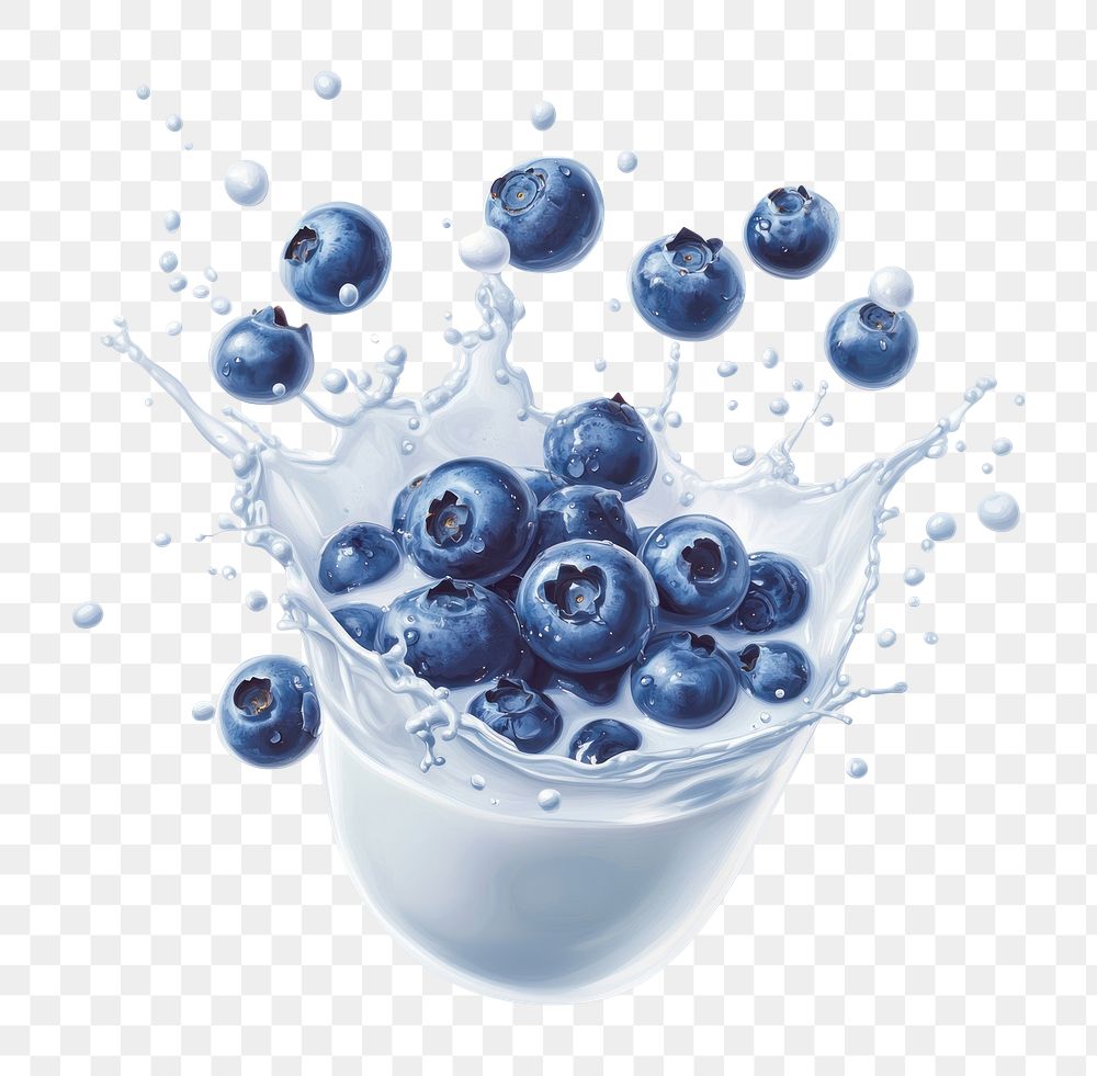 PNG Blueberries blueberry splash fruit. | Free PNG - rawpixel