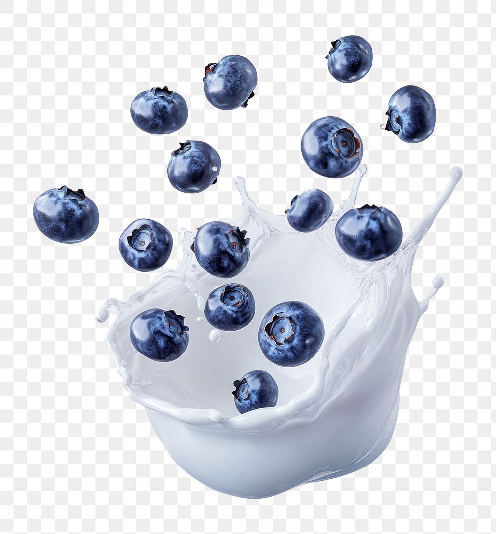 PNG Blueberries blueberry milk splash. | Free PNG - rawpixel