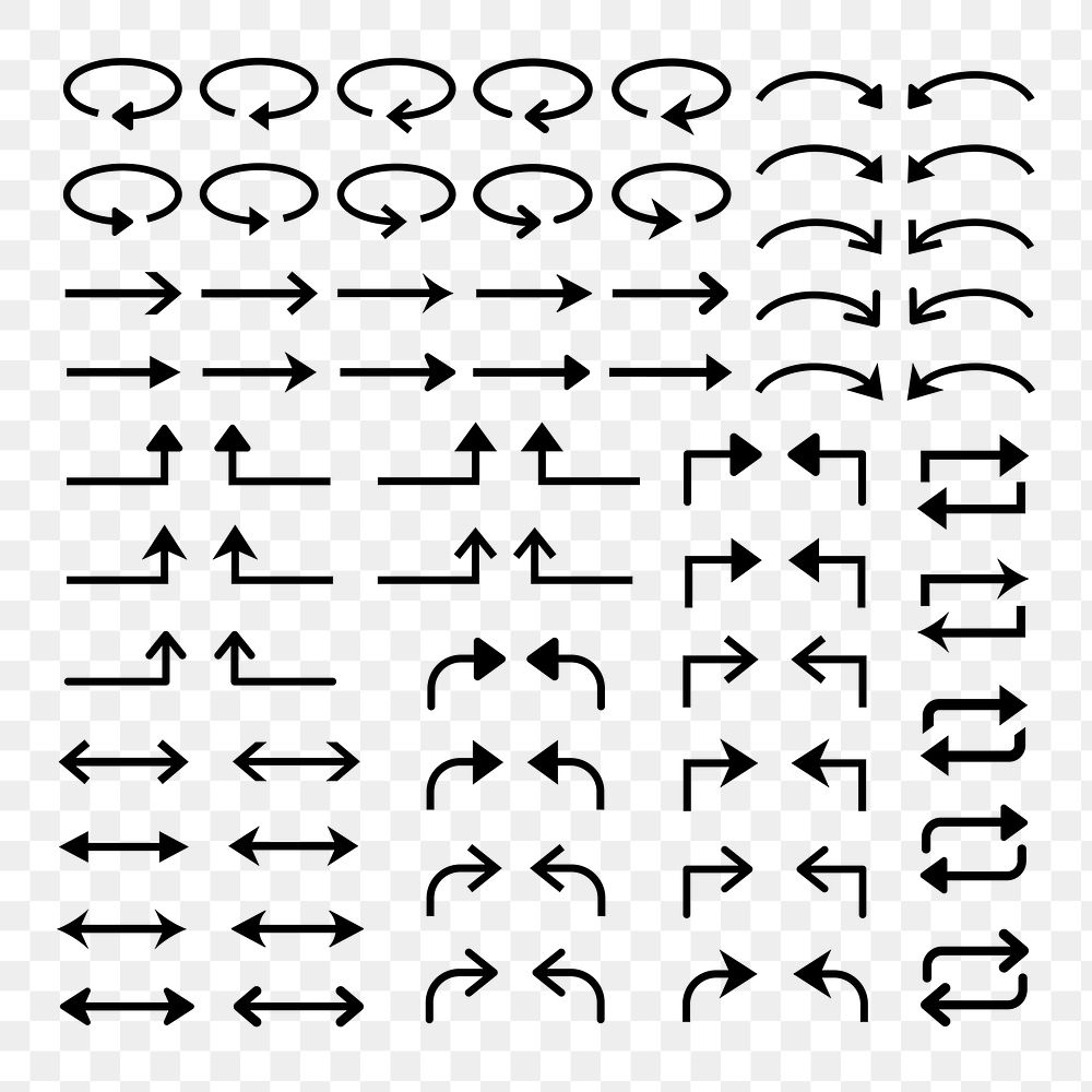 PNG Diverse directional arrow collection | Premium PNG - rawpixel
