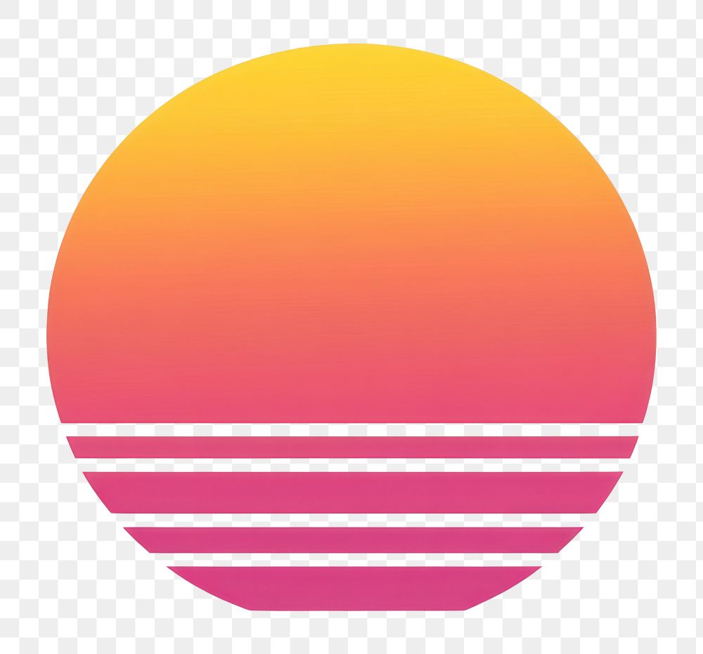 PNG Sunset style logo 80s. | Free PNG - rawpixel