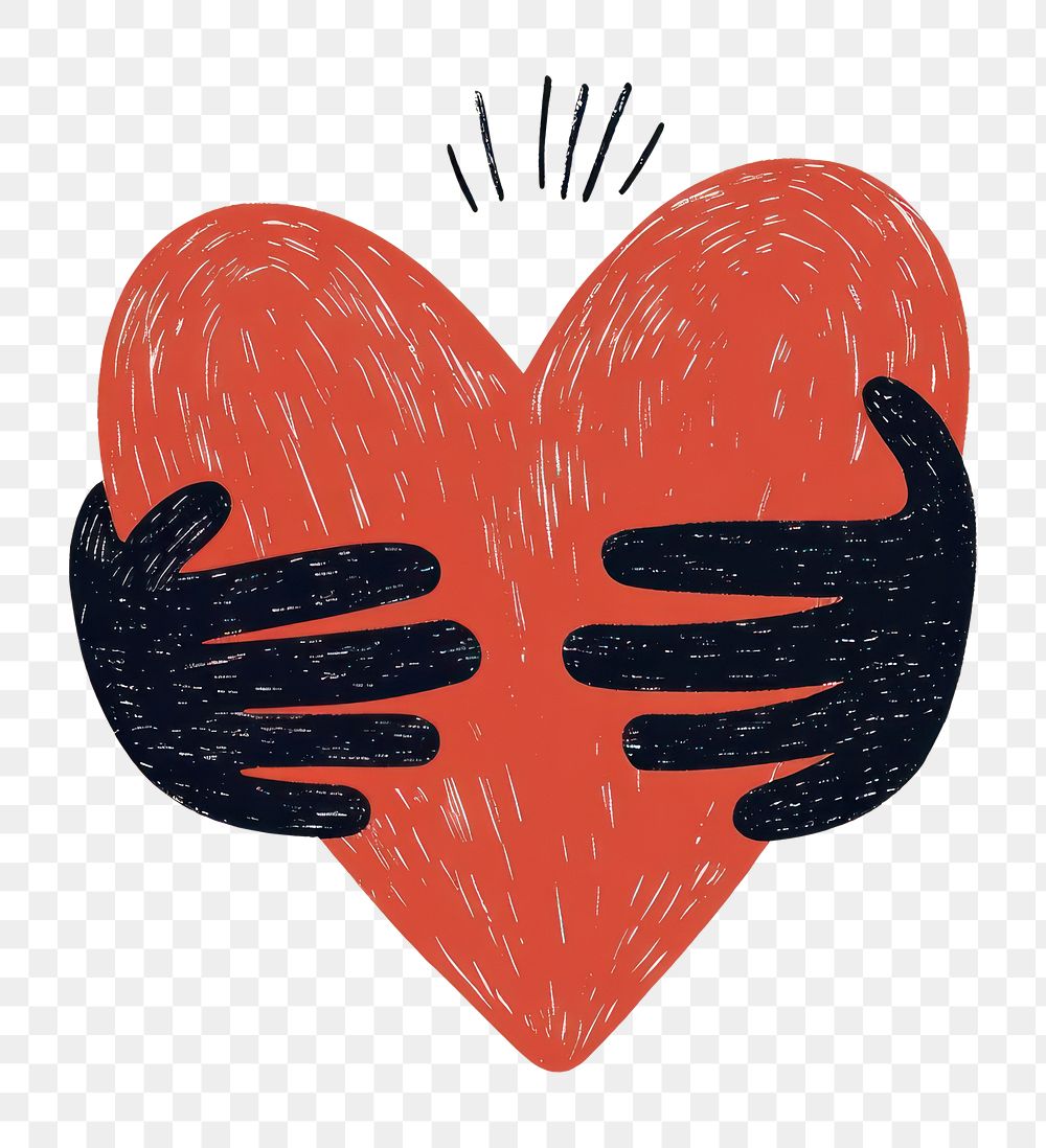 PNG Hugging heart illustration design | Free PNG - rawpixel