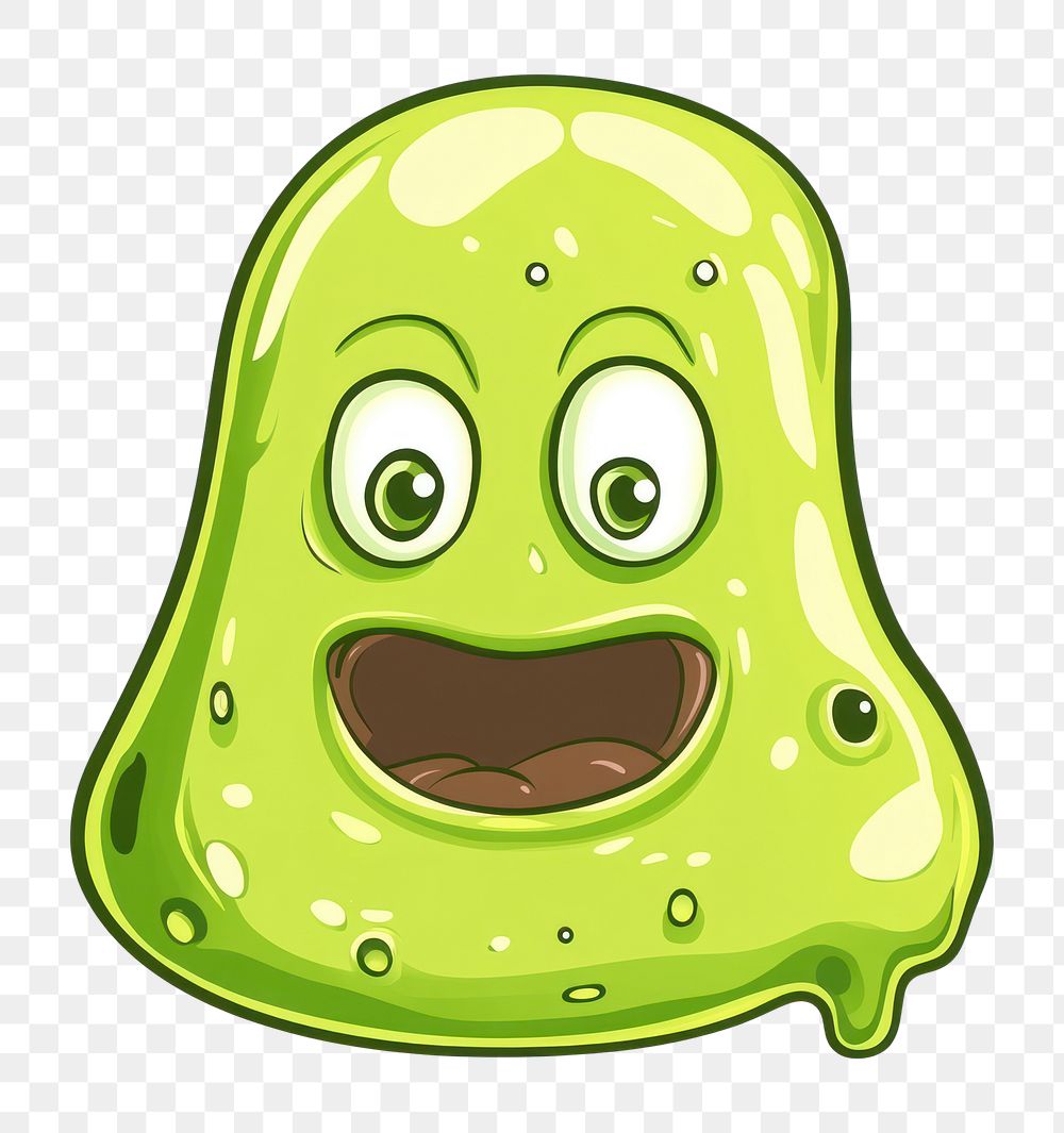 PNG Green slime cartoon illustration | Free PNG - rawpixel