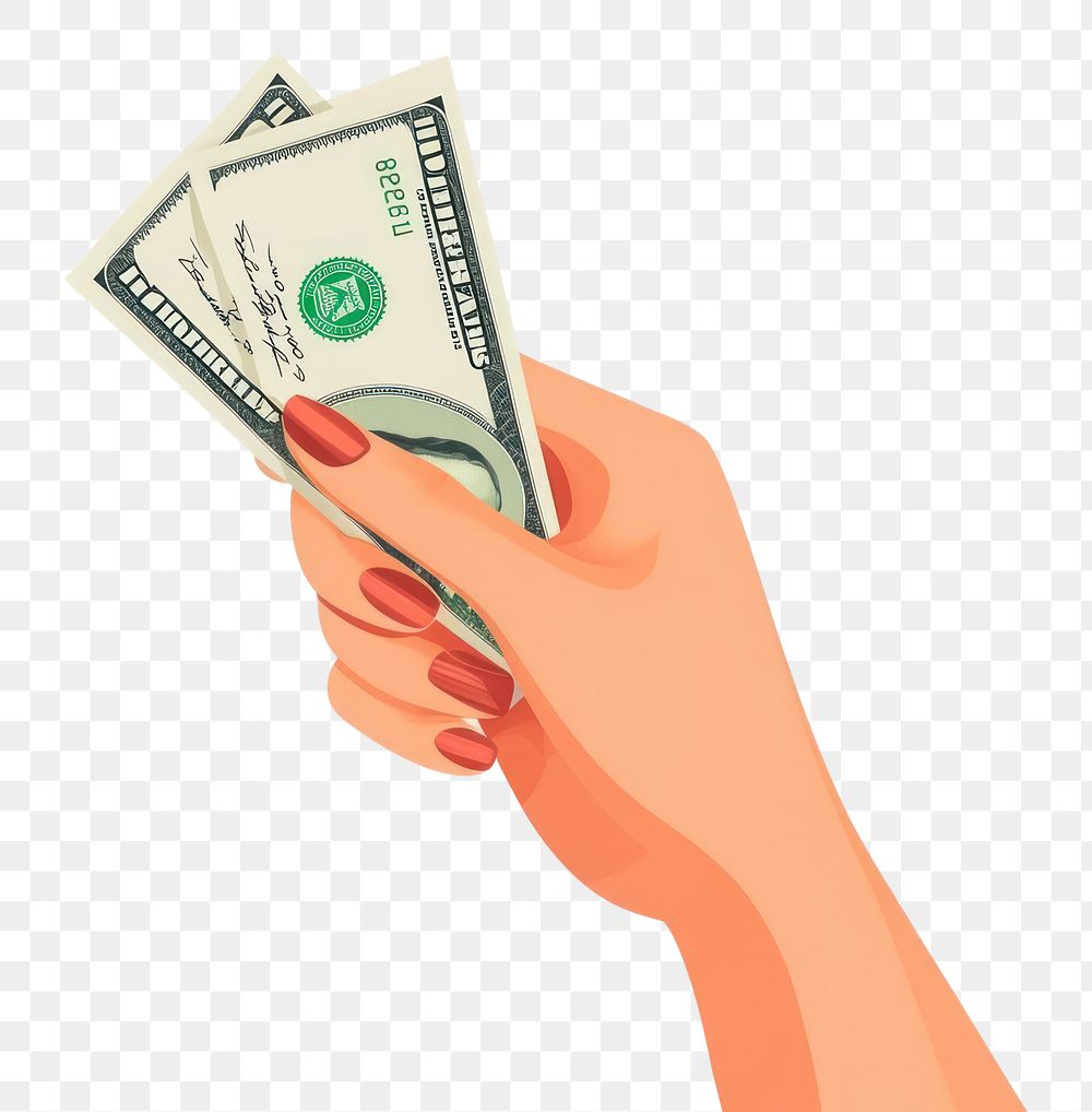 PNG Woman hand hold money | Free PNG - rawpixel