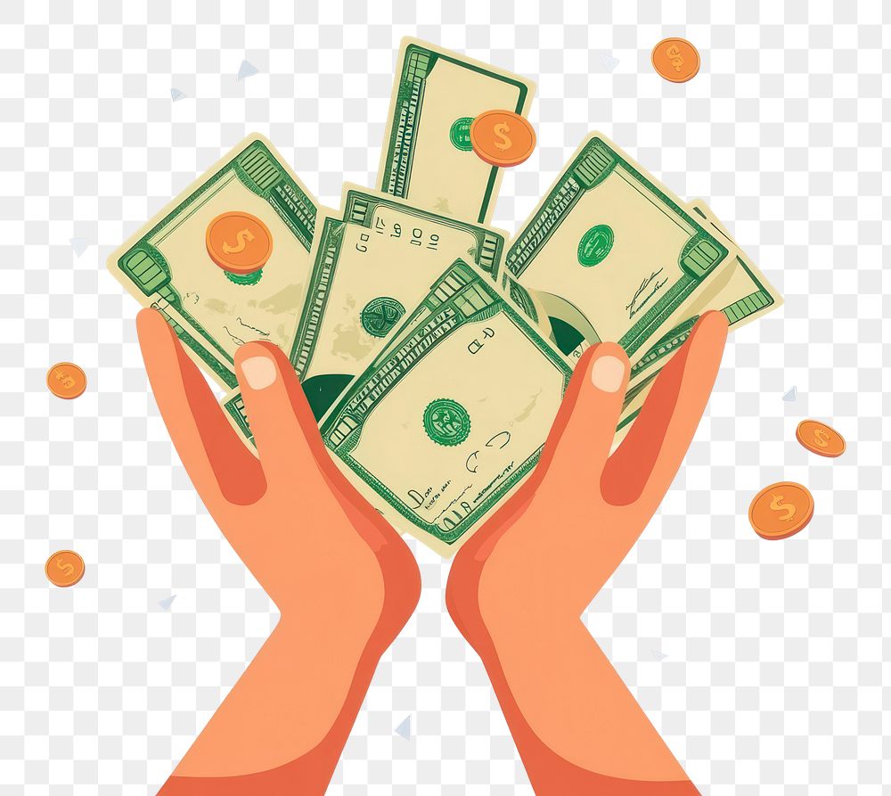 PNG Hands money illustration accumulation | Free PNG - rawpixel