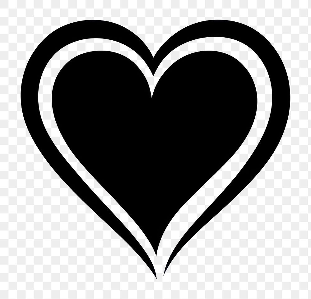 PNG Black heart logo illustration | Free PNG - rawpixel