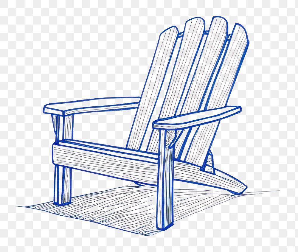 PNG Outline Adirondack chair drawing | Free PNG - rawpixel