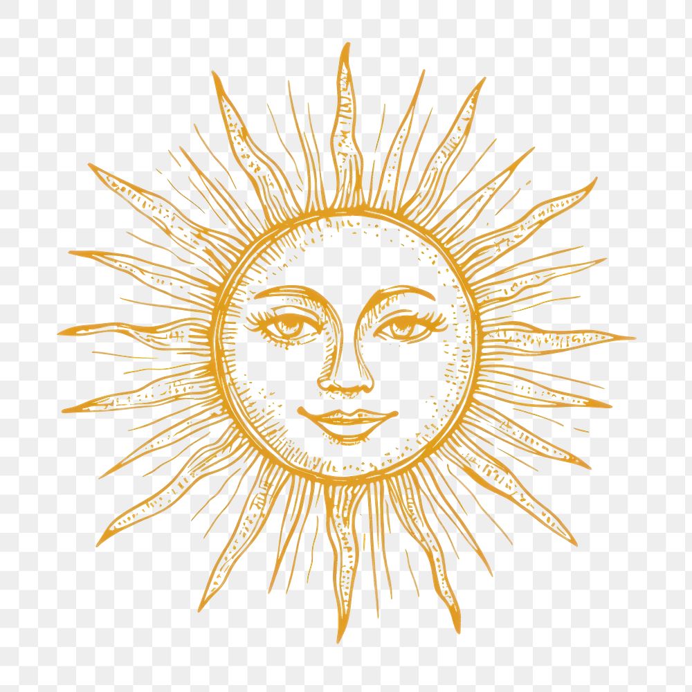 PNG Hand-drawn sun icon face | Free PNG - rawpixel