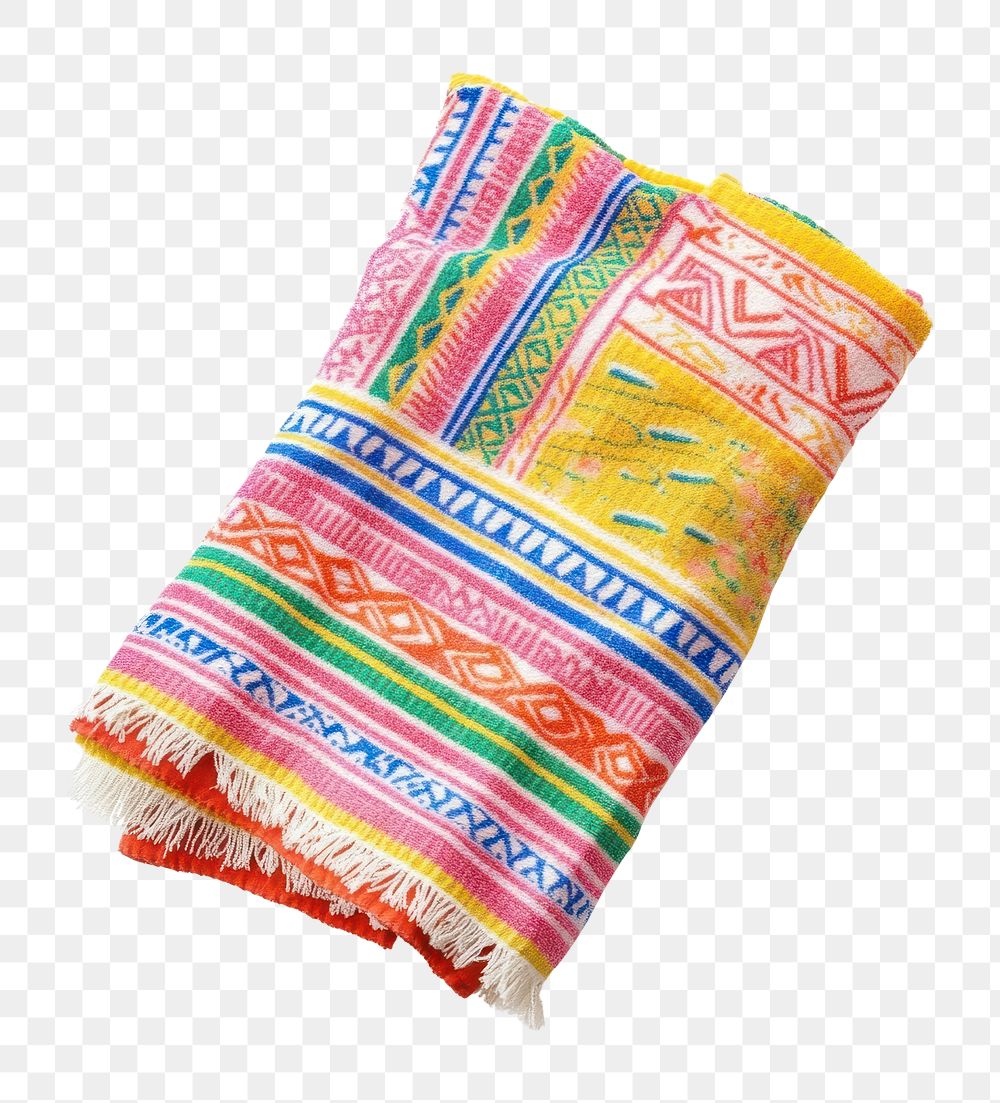 PNG Colorful patterned towel patterns | Free PNG - rawpixel