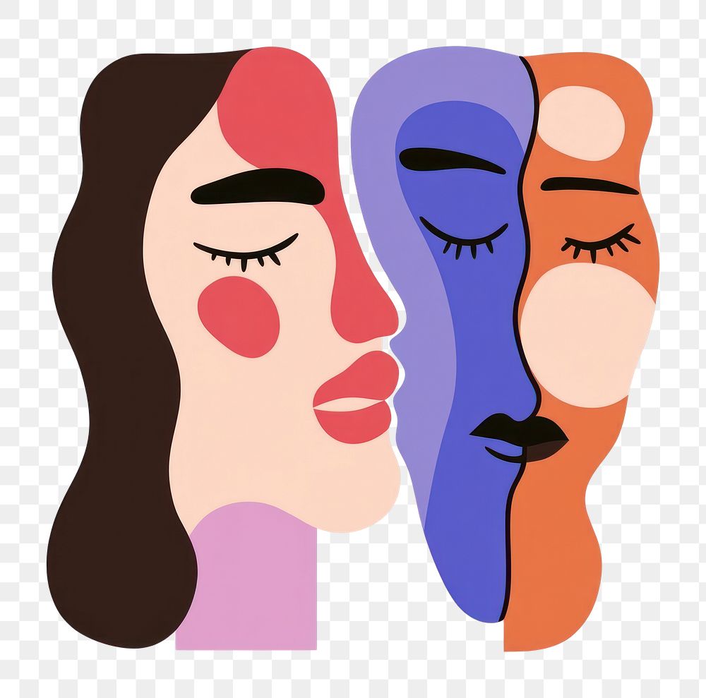 PNG Faces art illustration colors | Free PNG - rawpixel