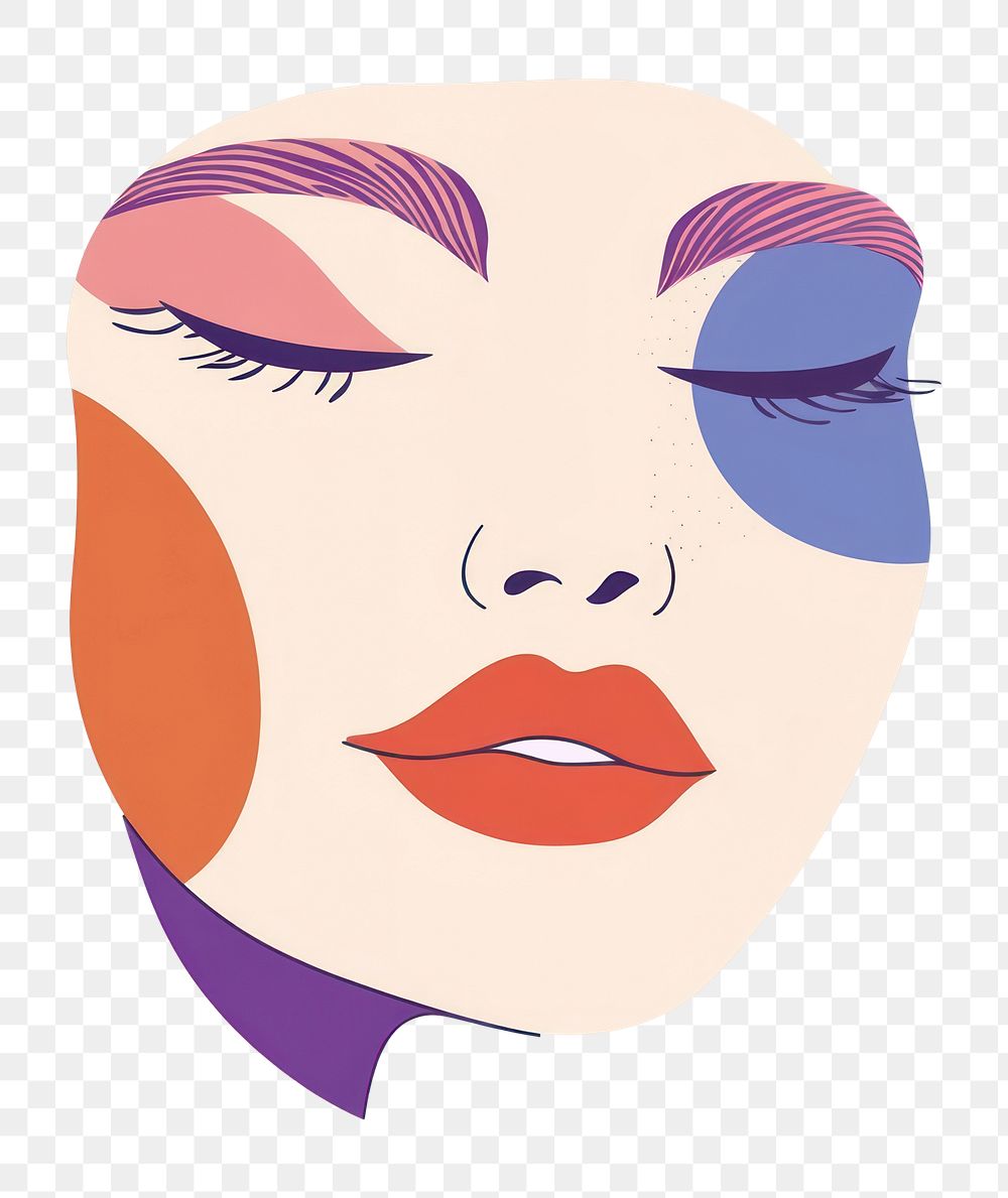 PNG Women face art illustration | Free PNG - rawpixel