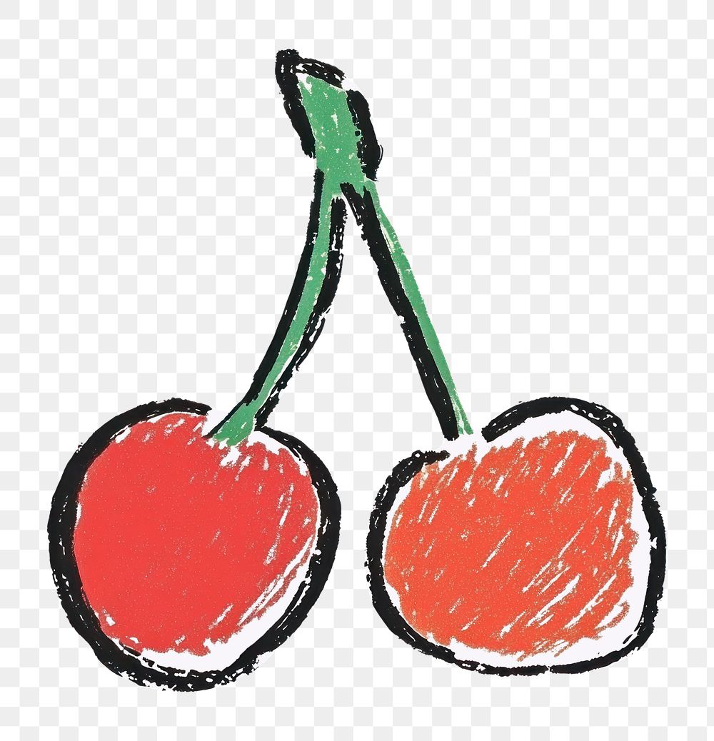 PNG Cherry illustration drawing simple. | Free PNG - rawpixel