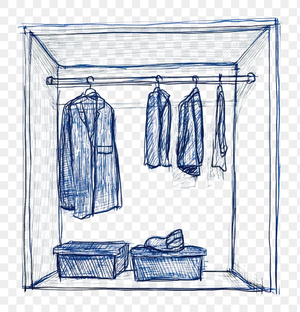 PNG Outline Wardrobe wardrobe drawing | Free PNG - rawpixel