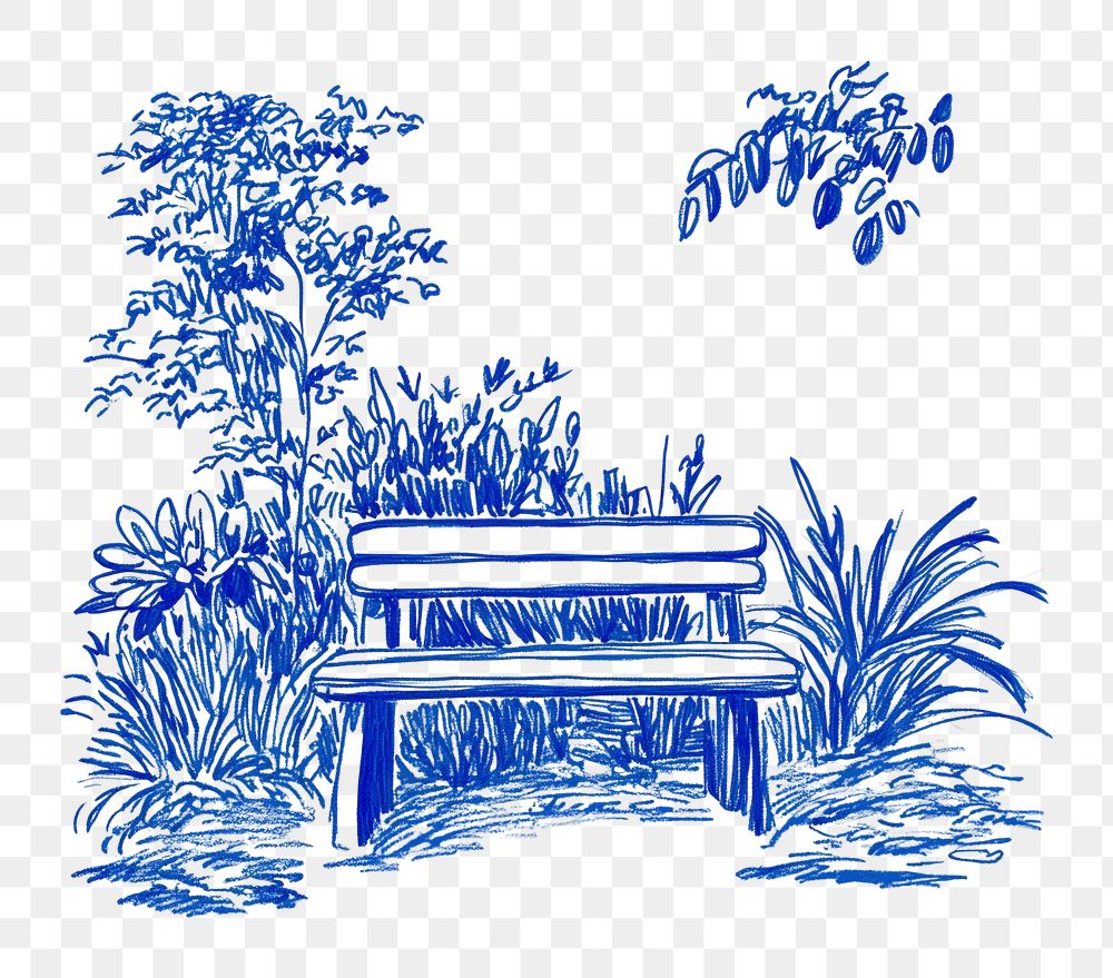 PNG Outline Garden bench drawing | Free PNG - rawpixel