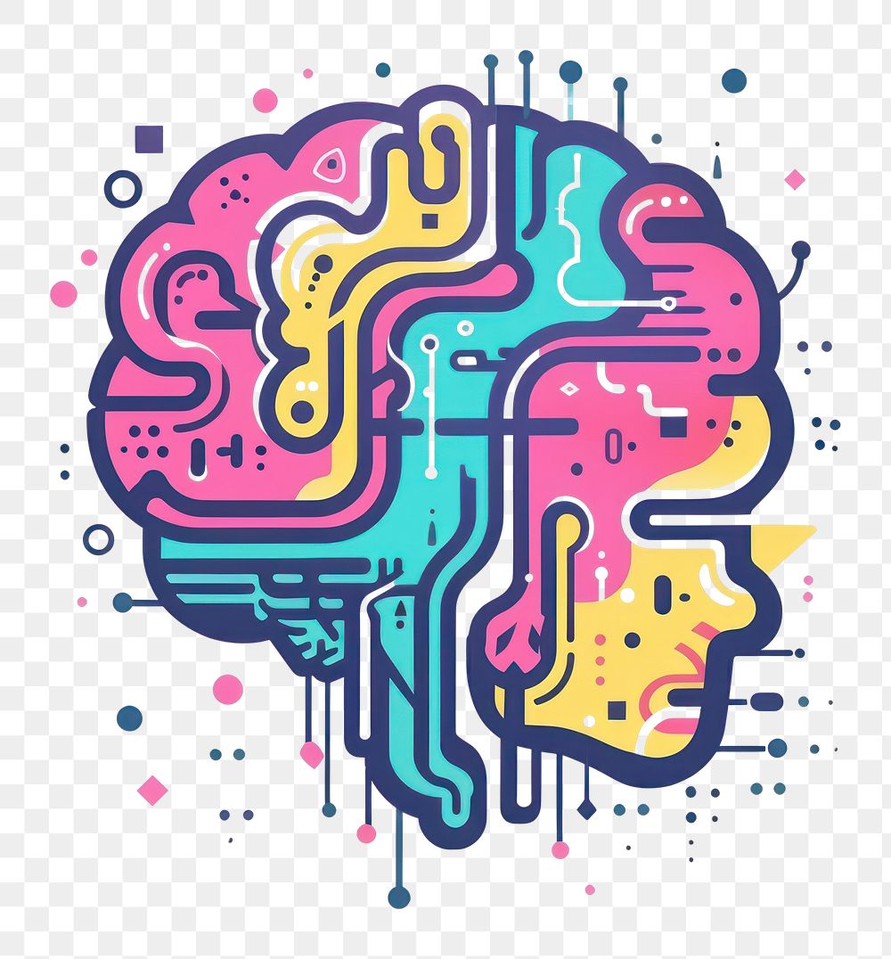 PNG AI brain illustration colorful | Free PNG - rawpixel