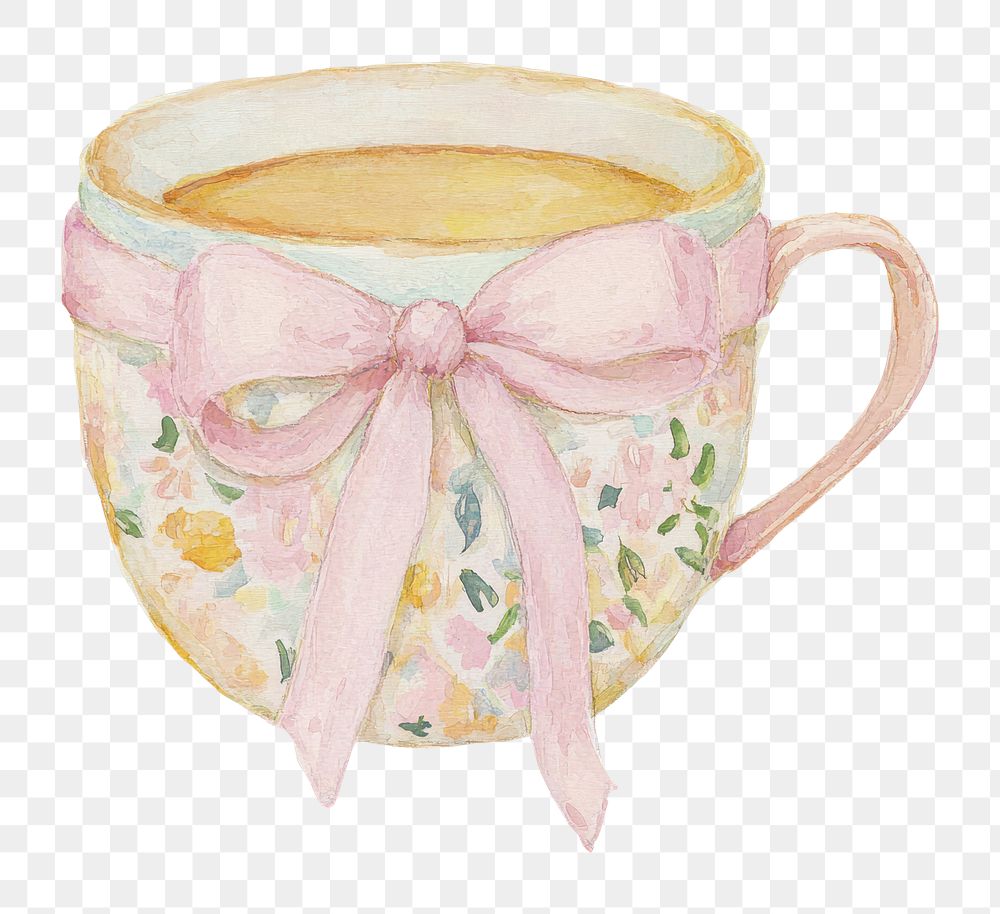 PNG Coquette coffee art watercolor | Free PNG - rawpixel