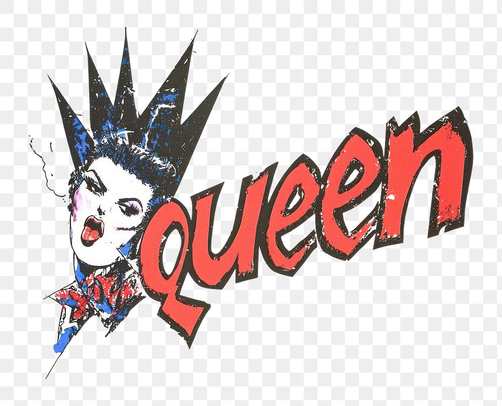 PNG Queen style punk illustration. | Free PNG - rawpixel