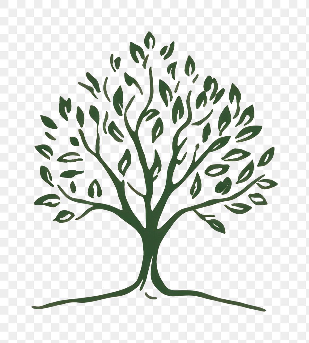 PNG Tree minimalist drawing leaves. | Free PNG - rawpixel