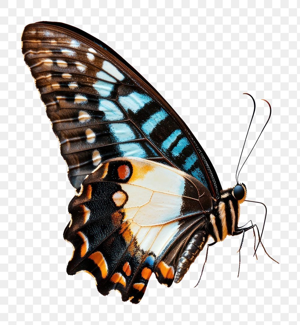 PNG Blue Triangle butterfly invertebrate | Free PNG - rawpixel