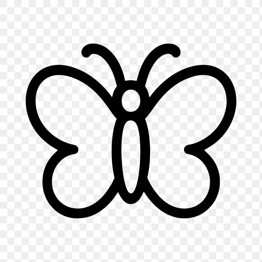 Butterfly Drawing Simple Icon Images | Free Photos, PNG Stickers ...