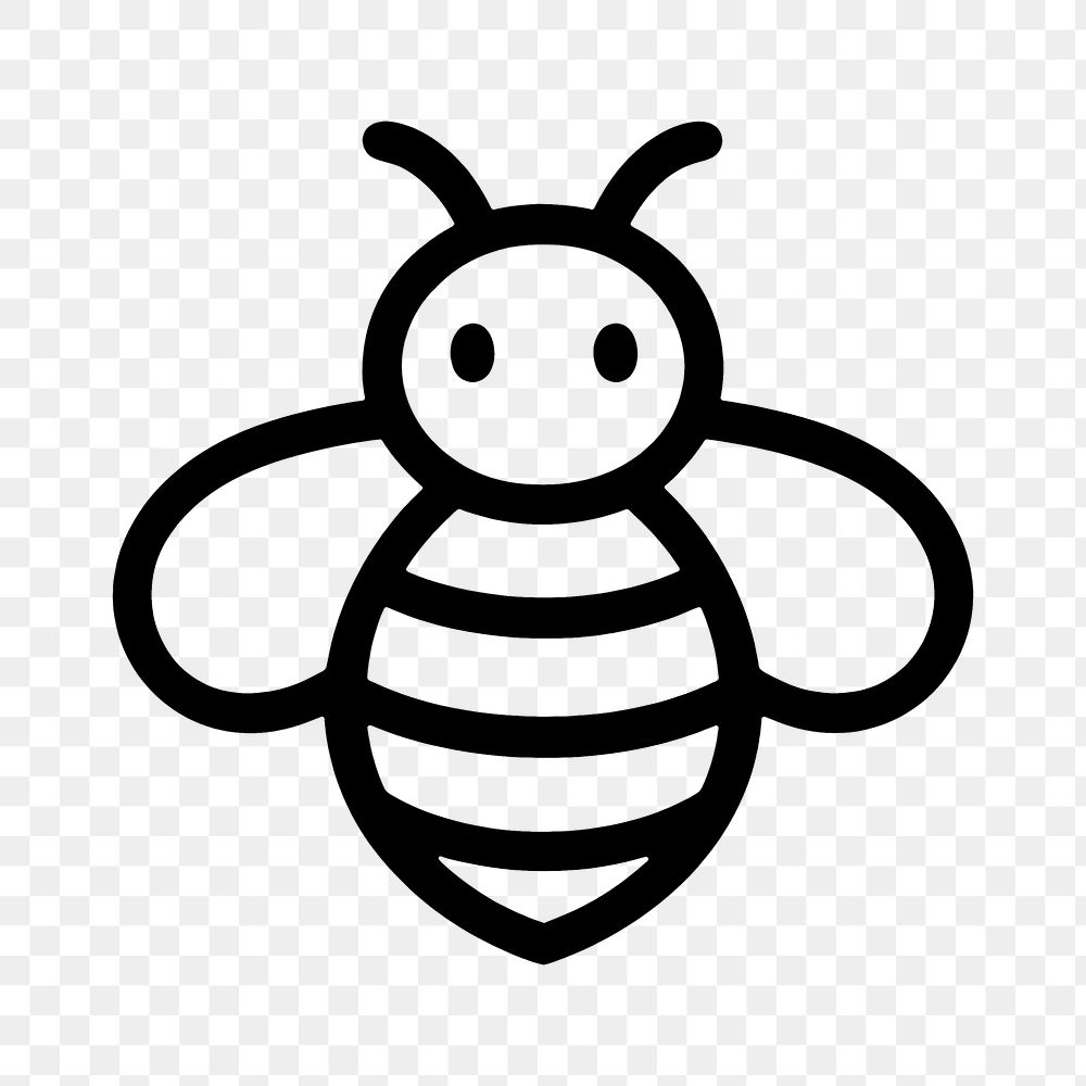 Simple+bee+outline PNG Images | Free Photos, PNG Stickers, Wallpapers ...