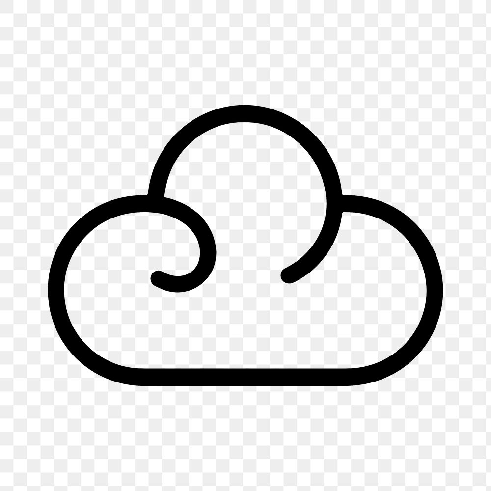 PNG Minimalist cloud outline illustration | Free Icons - rawpixel