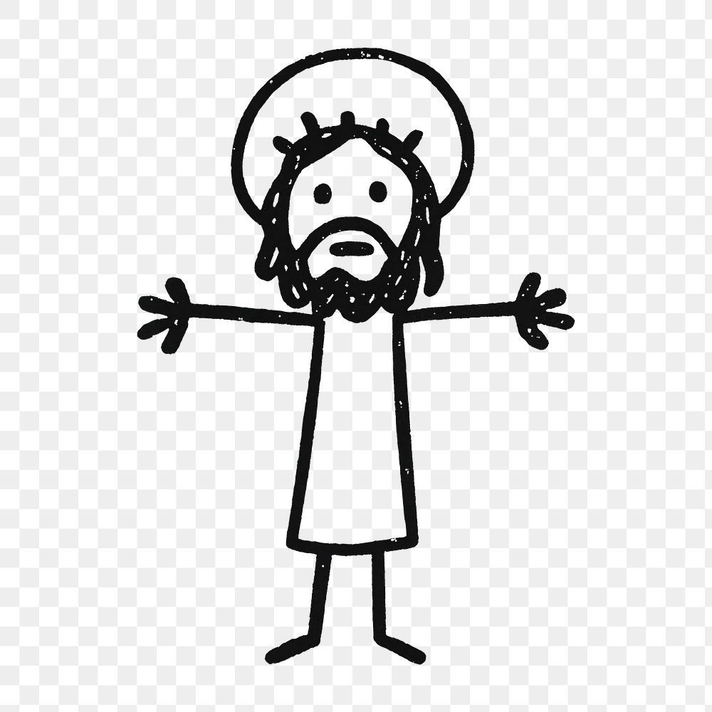 PNG Simple stick figure Jesus | Free PNG - rawpixel