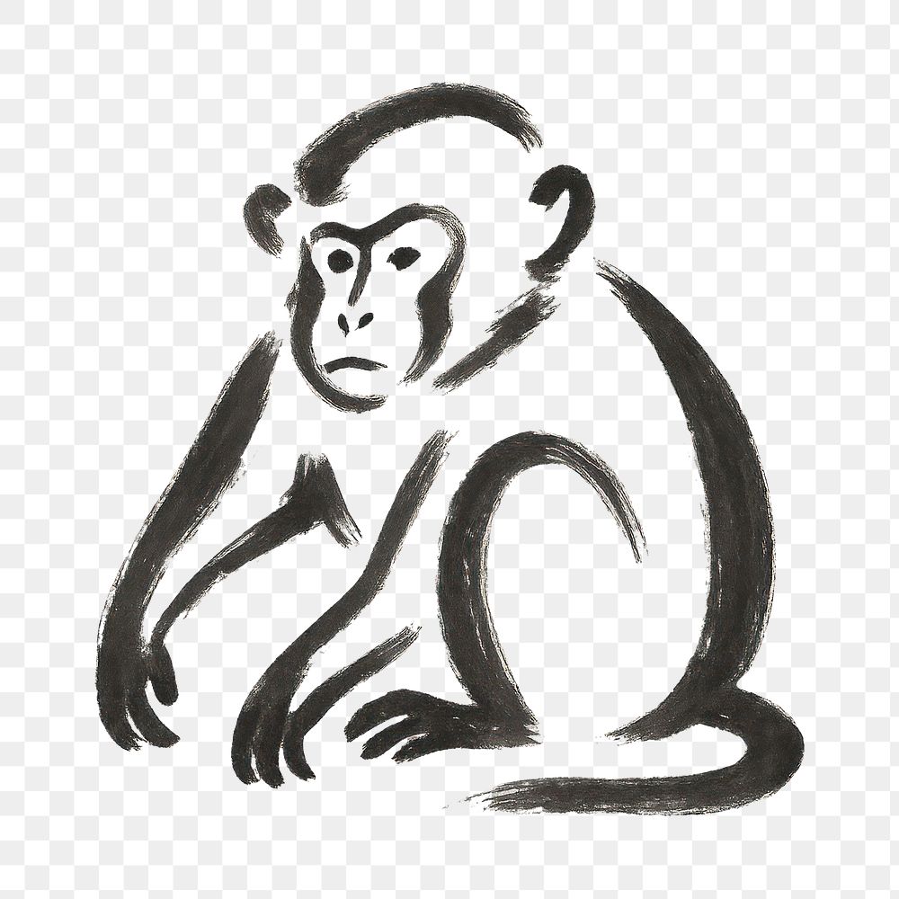 Monkey Animal Transparent PNG Black Images | Free Photos, PNG Stickers ...