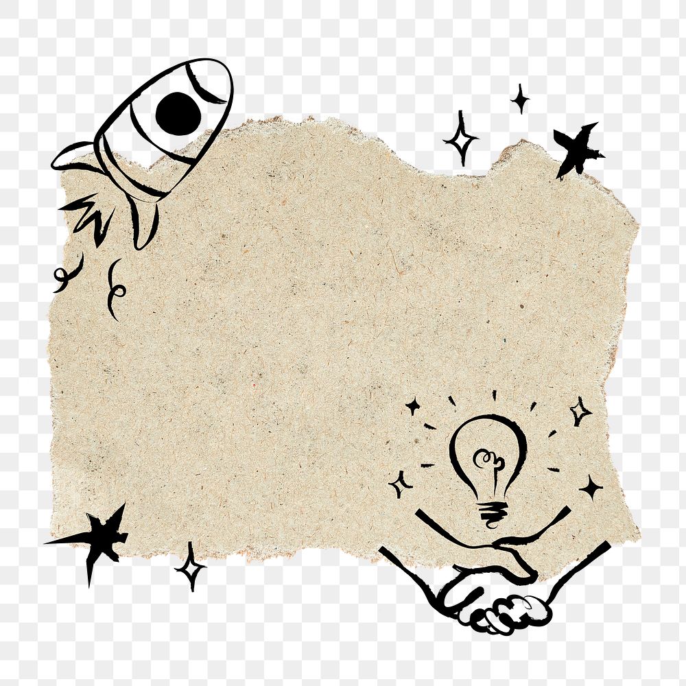 Rocket doodle png ripped paper | Premium PNG - rawpixel