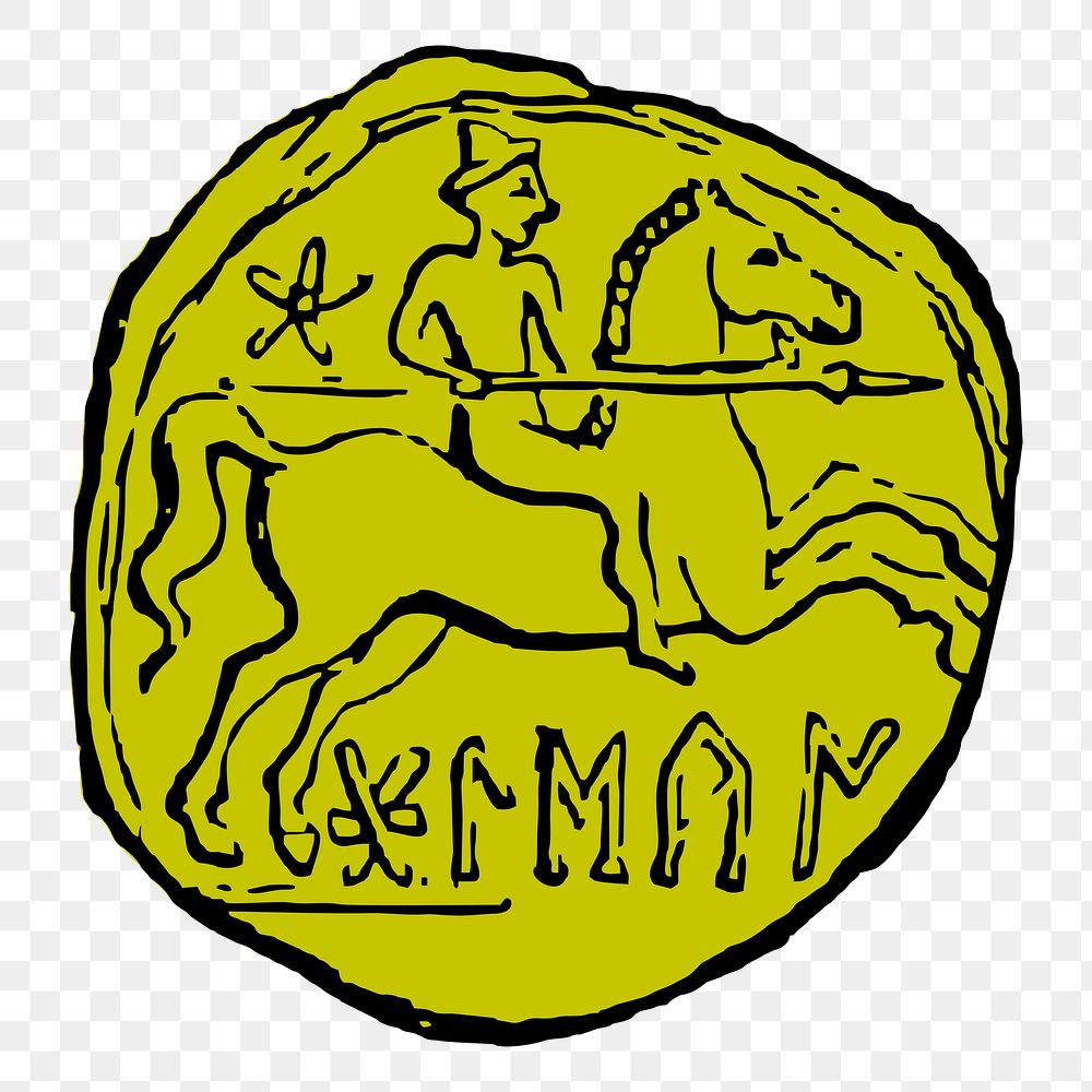 Ancient coin png sticker illustration, | Free PNG - rawpixel