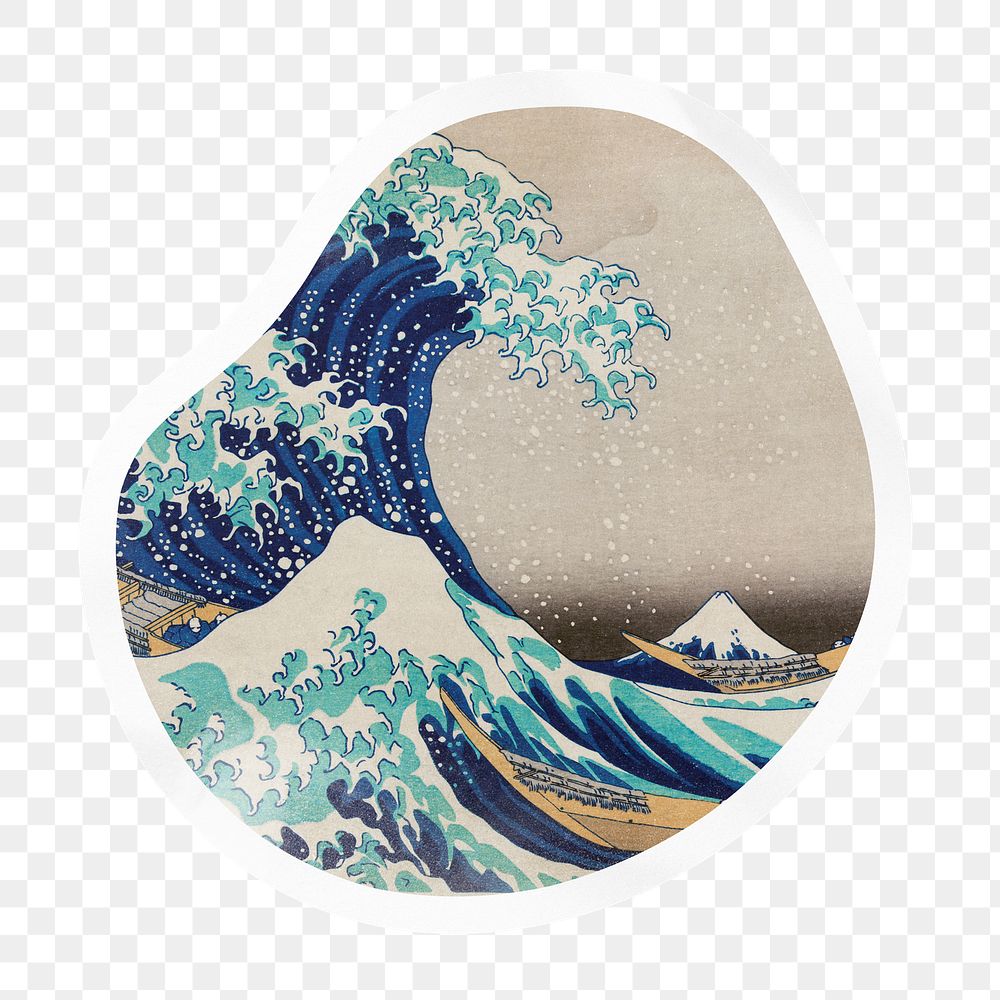 Png Great Wave Kanagawa badge | Premium PNG - rawpixel