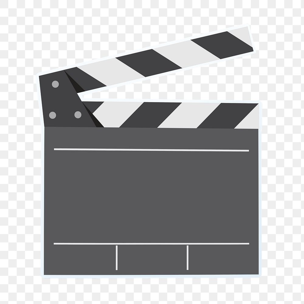 Film slate png sticker, transparent | Premium PNG - rawpixel