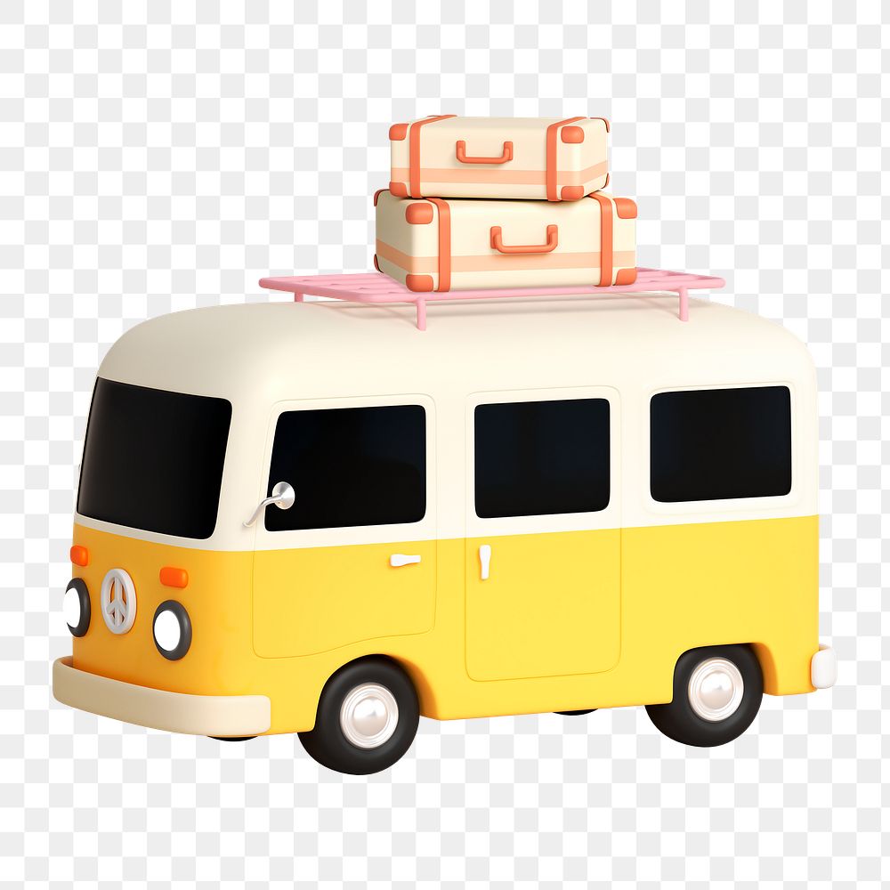 Van png sticker, transport 3D | Premium PNG - rawpixel