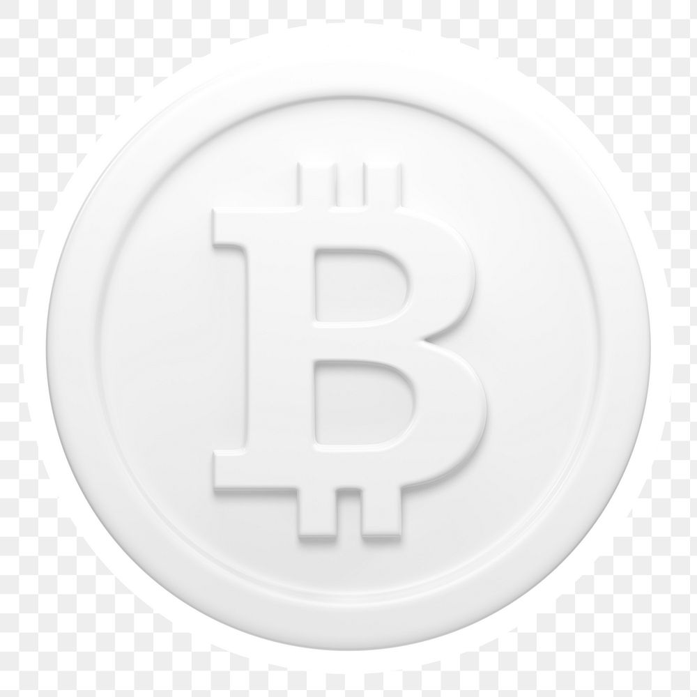 White bitcoin, cryptocurrency png icon | Premium Icons - rawpixel