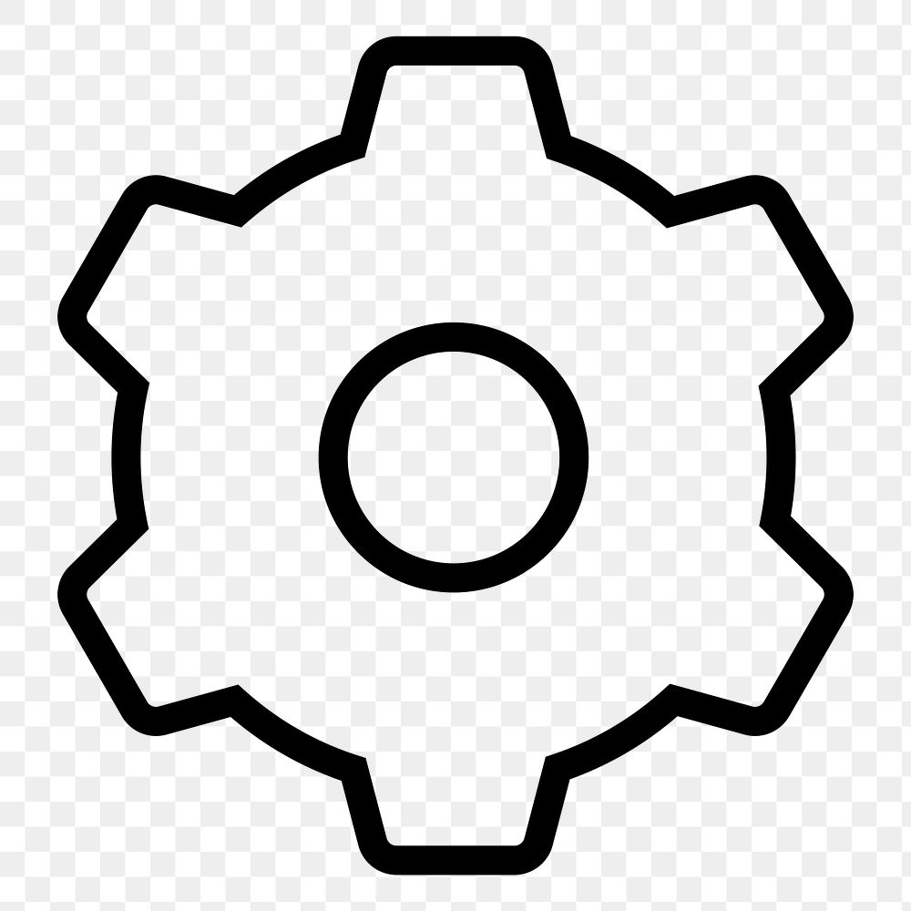 Cog, settings line png icon | Free Icons - rawpixel