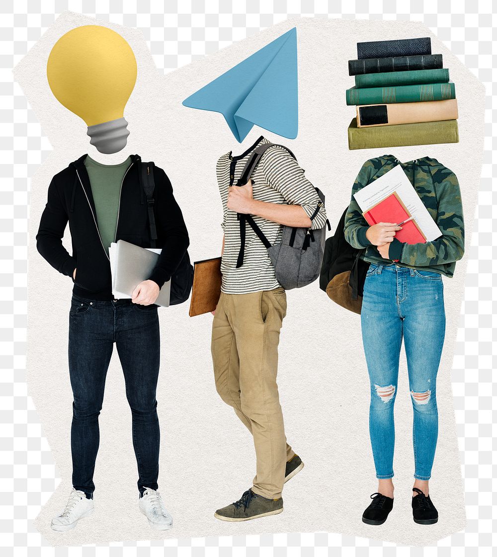Creative head png students sticker, | Premium PNG - rawpixel