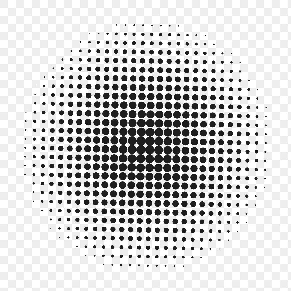 Halftone circle png sticker, transparent | Premium PNG - rawpixel