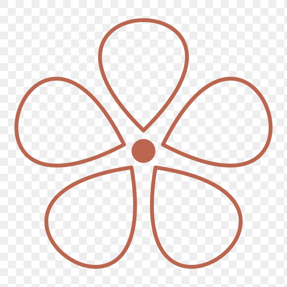 Geometric flower png sticker, abstract | Free PNG - rawpixel