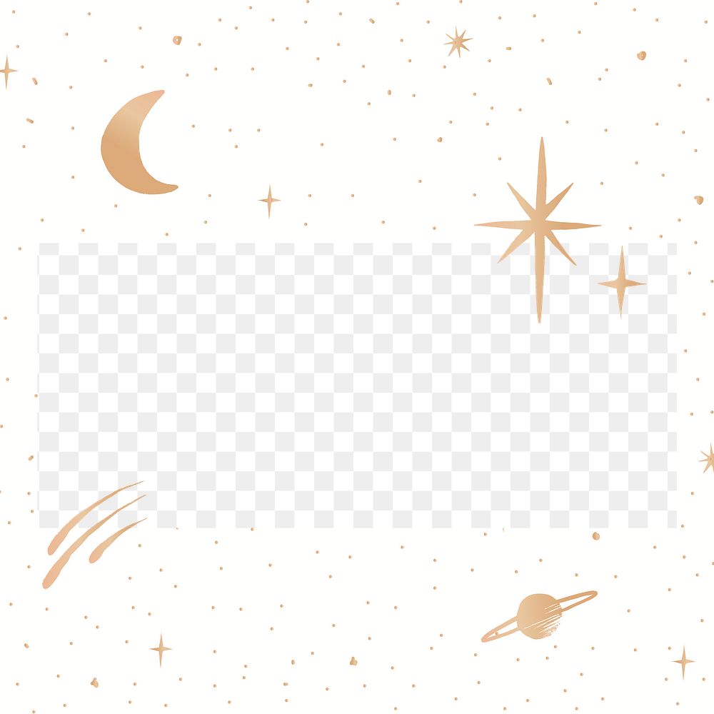 Astronomical doodle png frame sticker, | Premium PNG - rawpixel