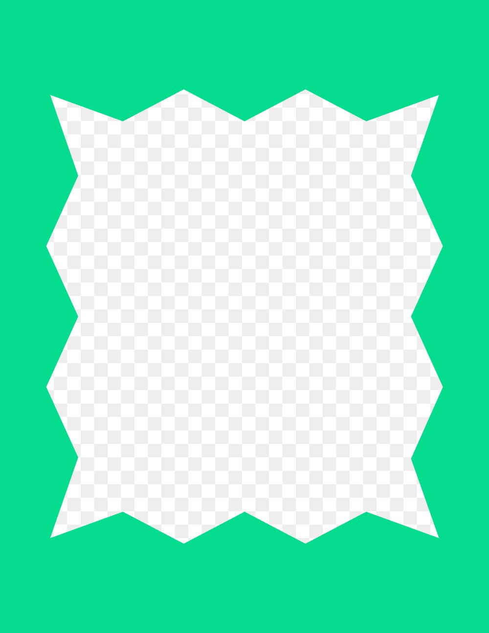 Zig-zag rectangle png frame, transparent | Premium PNG - rawpixel