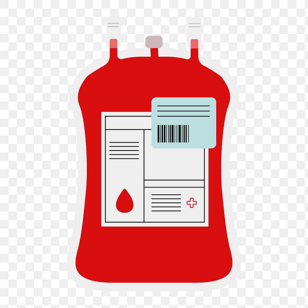 Blood bag png medical sticker, | Premium PNG - rawpixel
