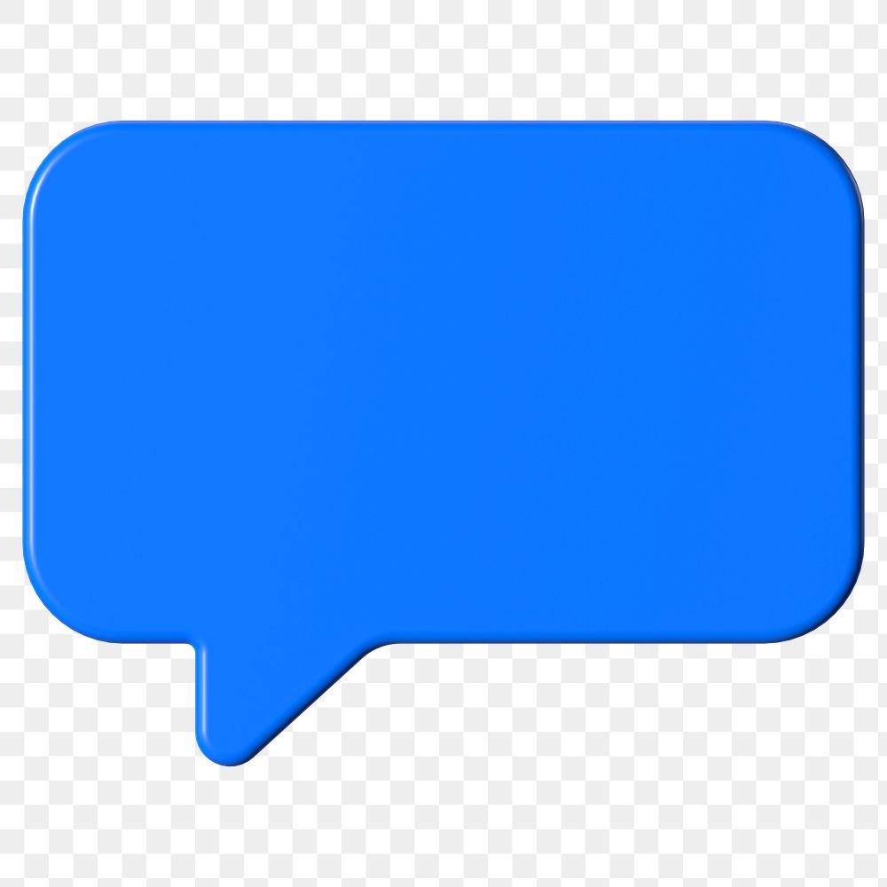 PNG 3D blue speech bubble | Premium PNG - rawpixel