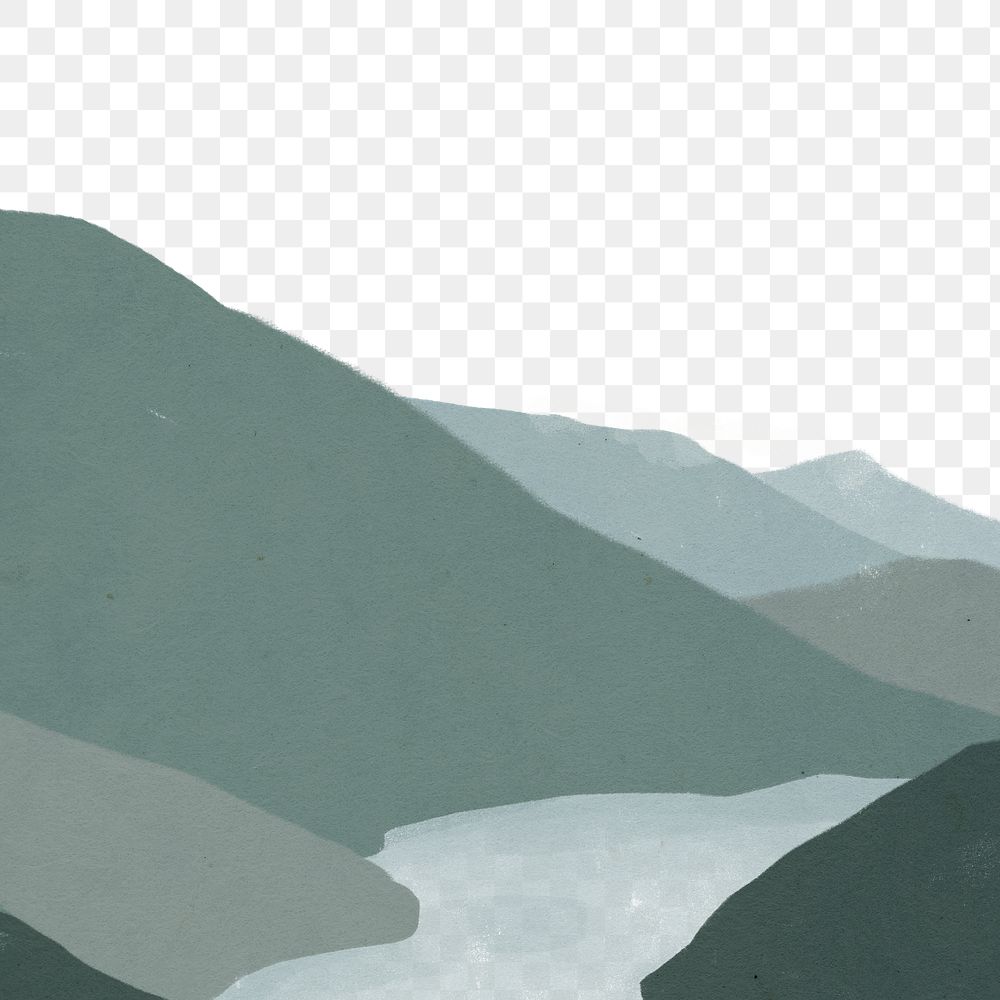 Mountain lake png border, transparent | Premium PNG - rawpixel