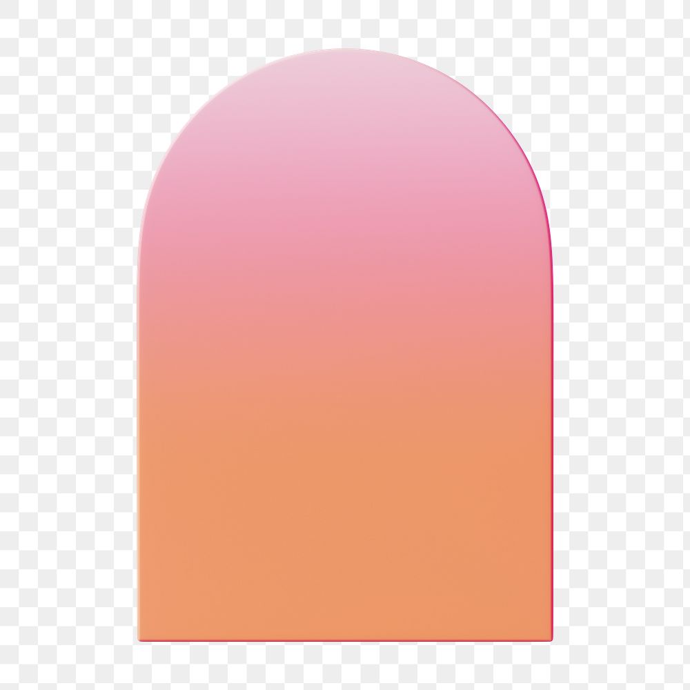 Pink gradient arch shape png | Premium PNG - rawpixel