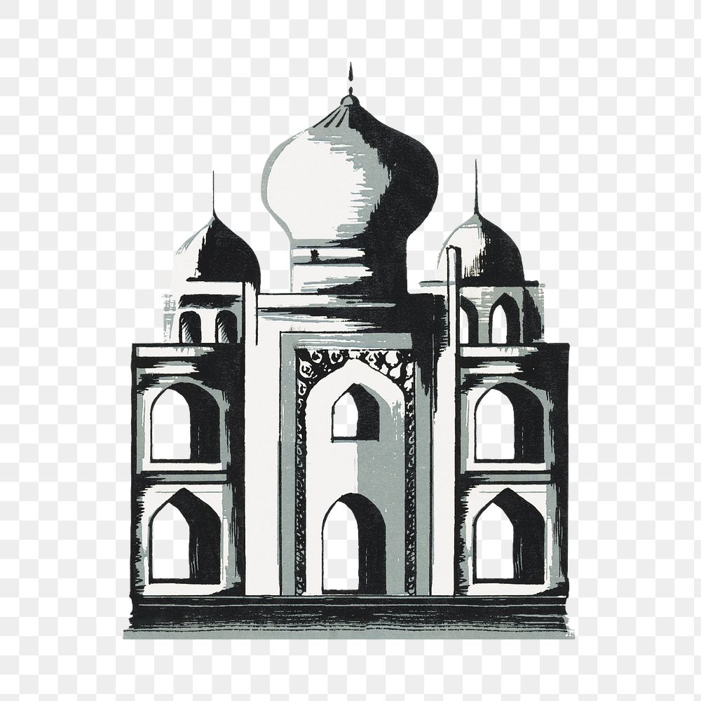 PNG Taj Mahal, vintage Indian | Premium PNG - rawpixel
