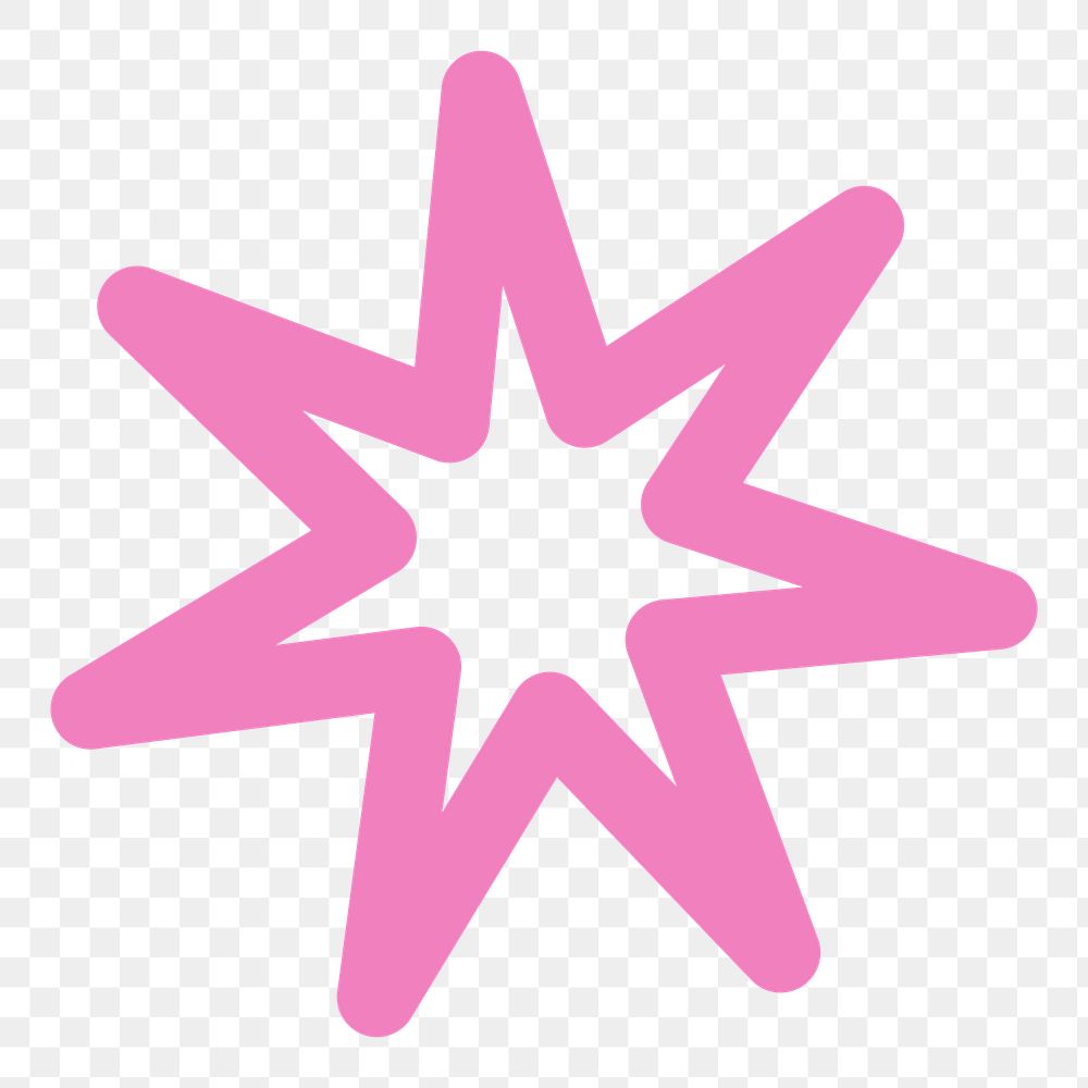 Png pink star symbol doodle | Free PNG - rawpixel