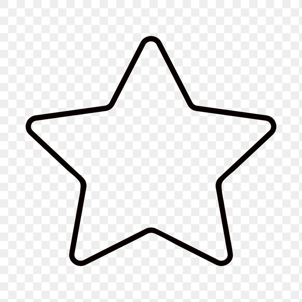 Star shape png, line art | Premium Icons - rawpixel