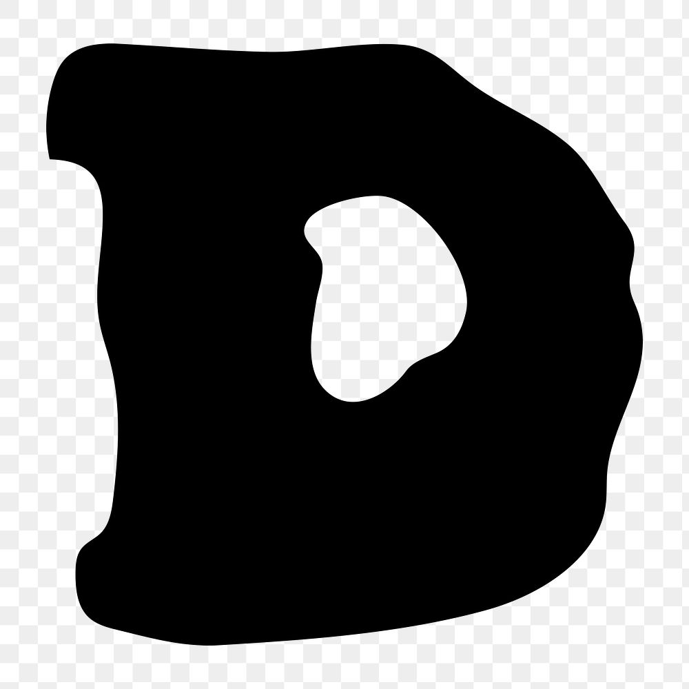 D letter png, distorted English | Premium PNG - rawpixel