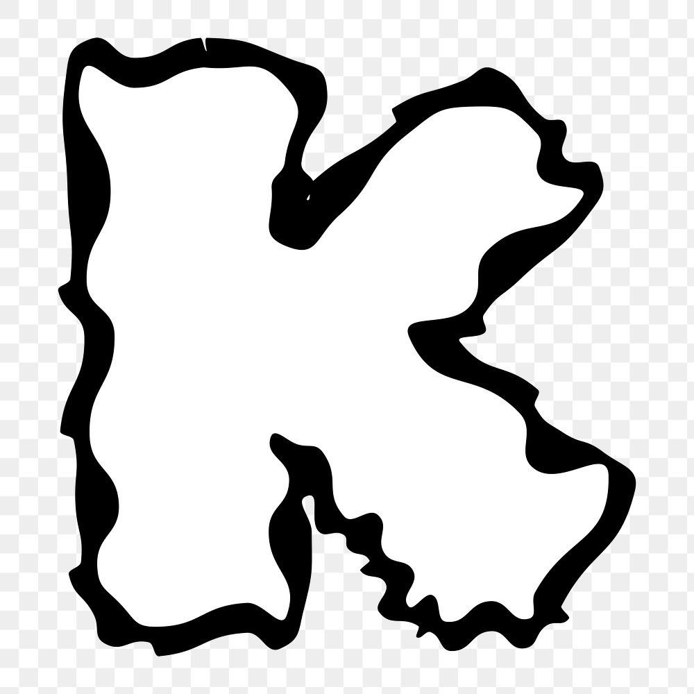 K letter png, white abstract | Free PNG - rawpixel